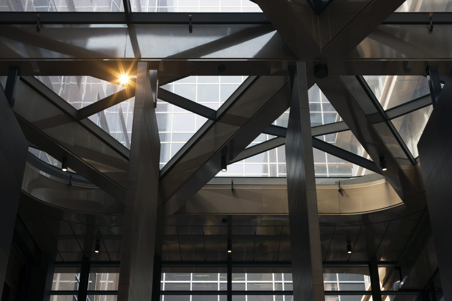 Atrium Pivot Doors - Bellevue Architectural